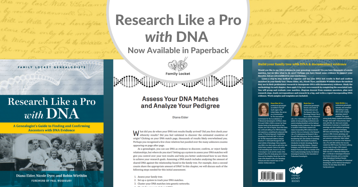 Research Like a Pro with DNA Now Available in Paperback – Family Locket