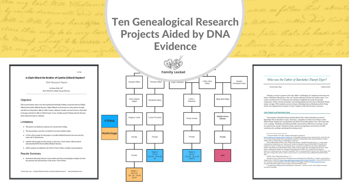 Ten Genealogical Research Projects Aided by DNA Evidence – Family Locket