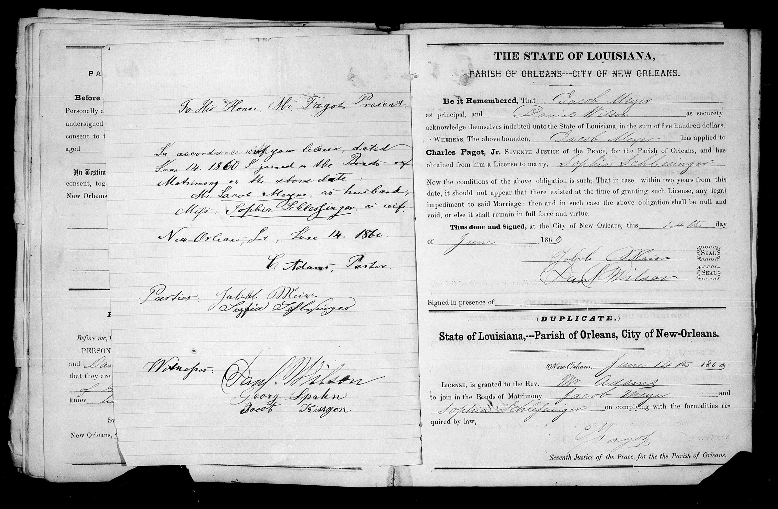 Identifying a Louisiana Marriage Bondsman – Family Locket