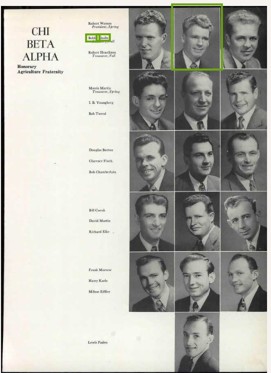 1950 Yearbook Bobby Shults Fresno CA -2 – Family Locket