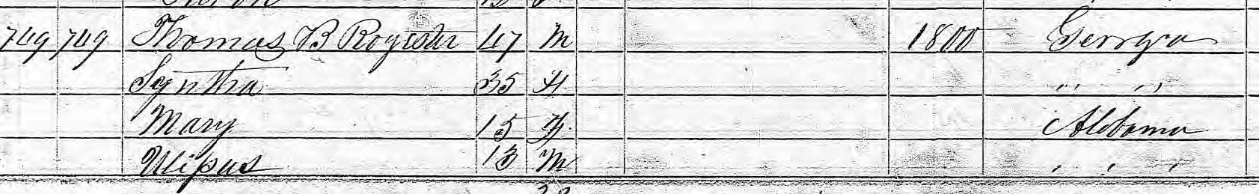 1850 census part A – Family Locket