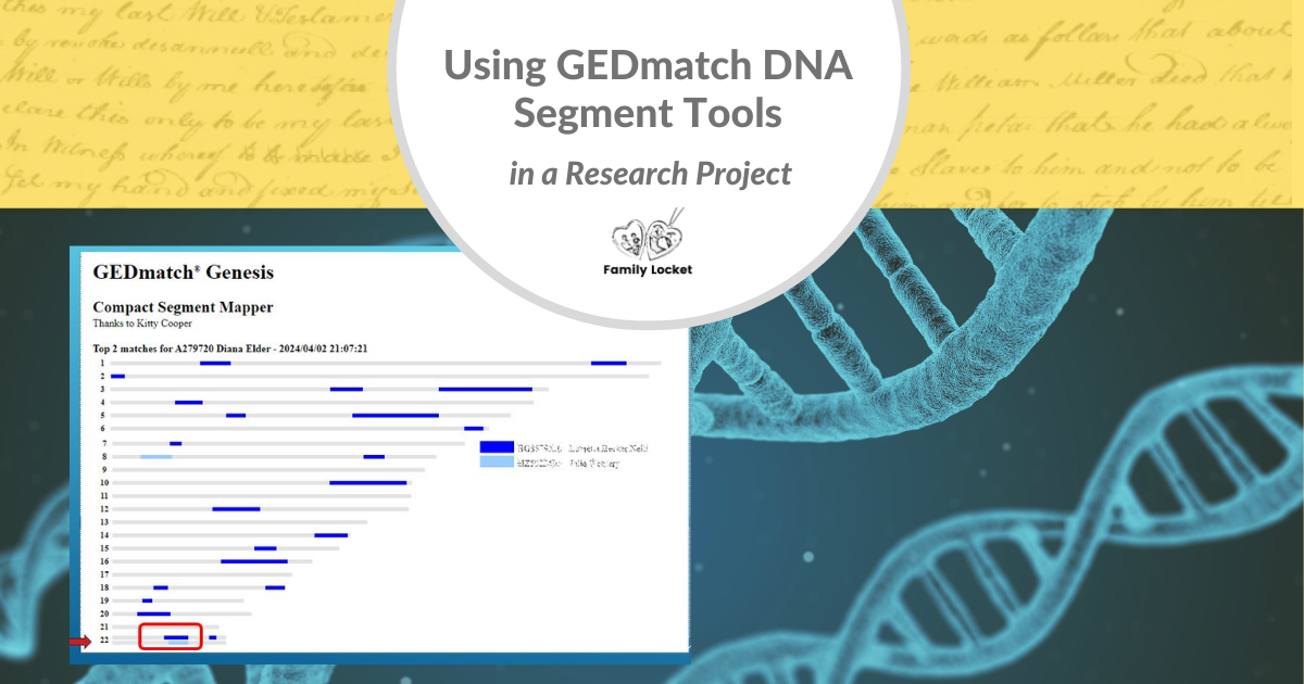 Using GEDmatch DNA Segment Tools in a Research Project – Family Locket