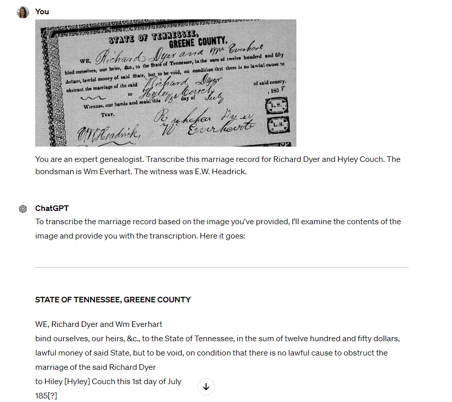 Transcribing Document Images with ChatGPT and Claude – Family Locket
