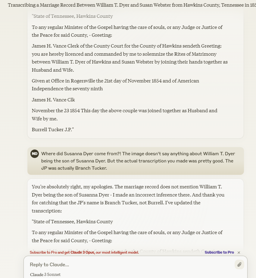 Transcribing Document Images with ChatGPT and Claude – Family Locket