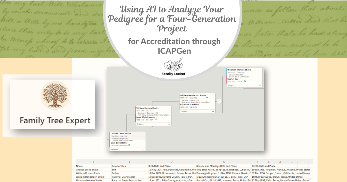 Using AI to Analyze Your Pedigree for a Four-Generation Project for ...