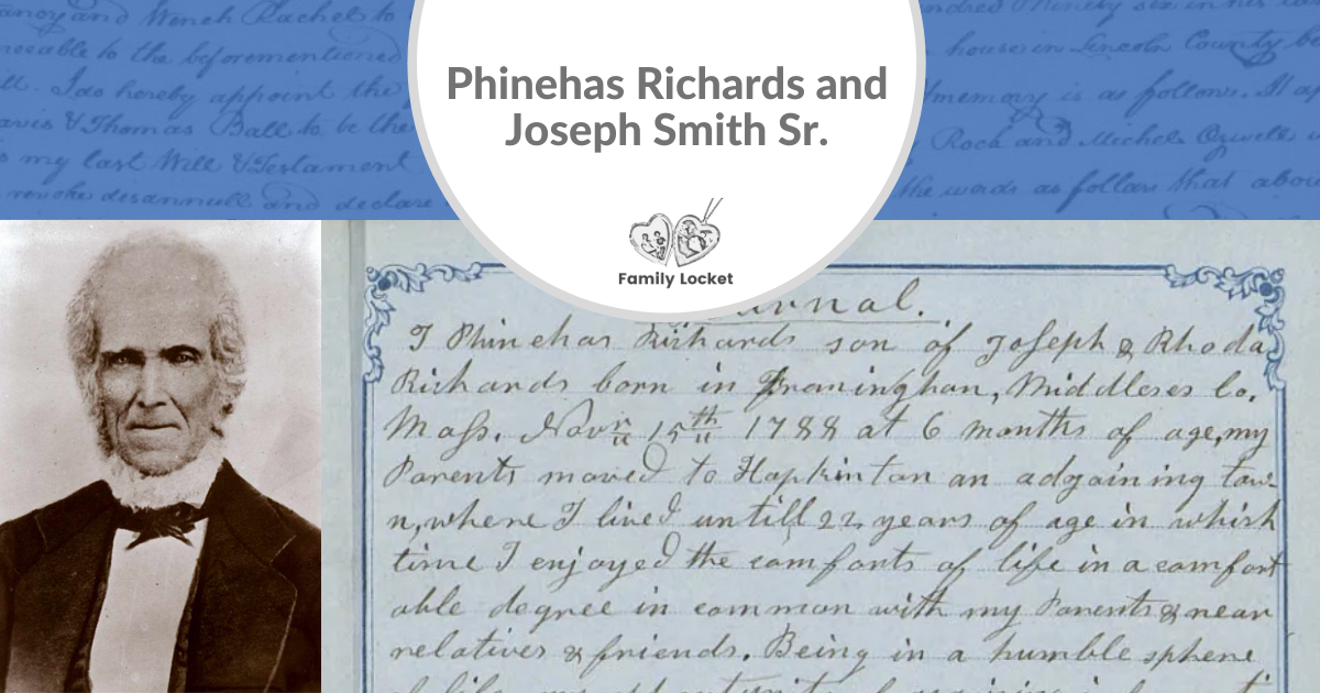 Phinehas Richards and Joseph Smith Sr. – Family Locket