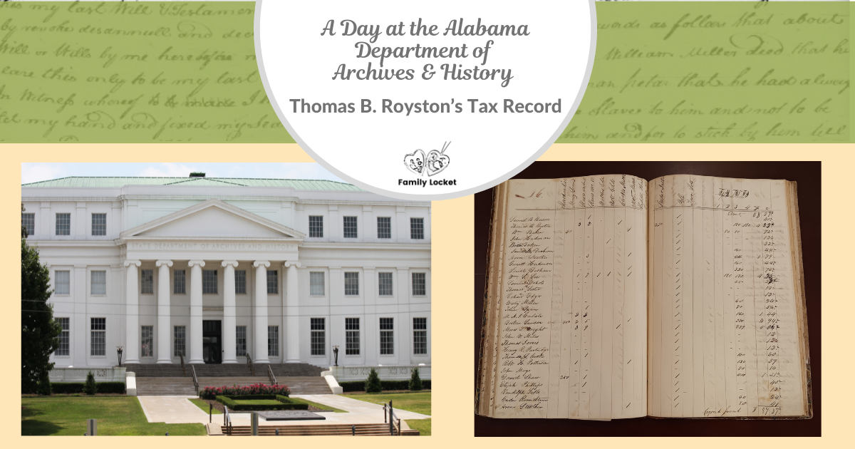 A Day at the Alabama Department of Archives & History: Thomas B ...