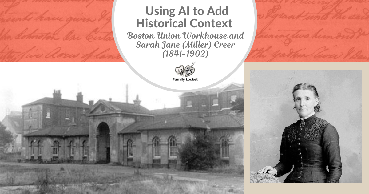 Boston Union Workhouse and Sarah Jane (Miller) Creer (1841-1902): Using ...
