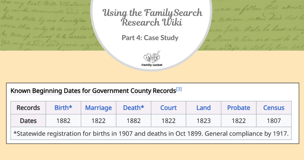 Understanding the FamilySearch Research Wiki – Part 4: Case Study ...